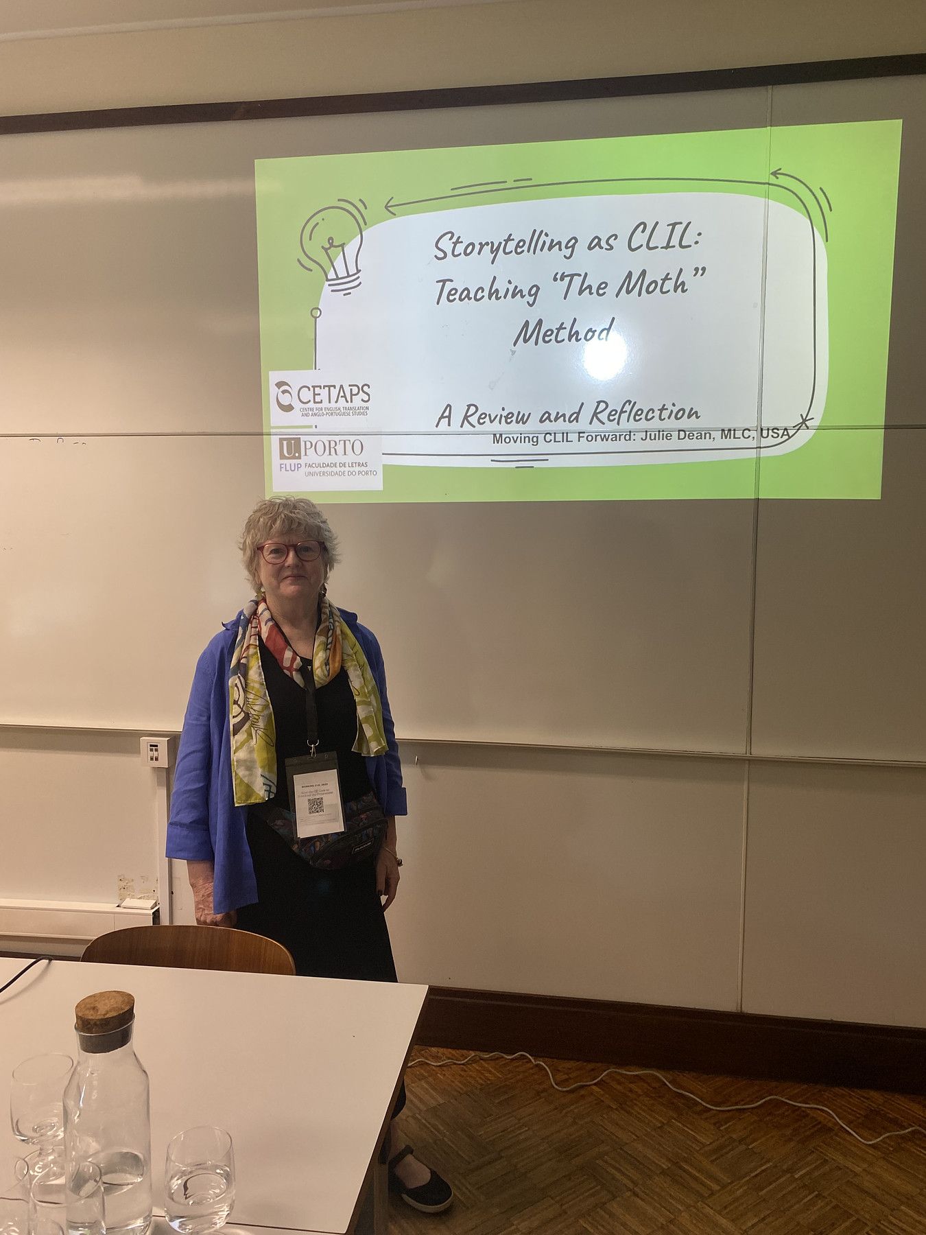 Julie Dean's ESL workshop on Storytelling Method at CLIL in Portugal - MLC